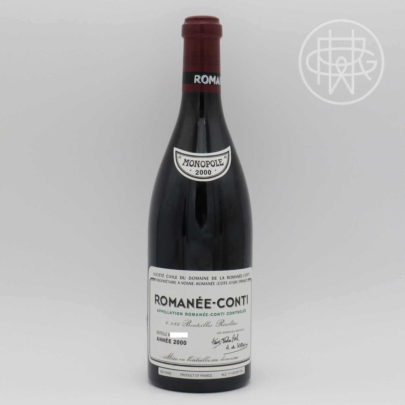 DRC Romanee Conti 2000 750mL – GRW Wine Collection