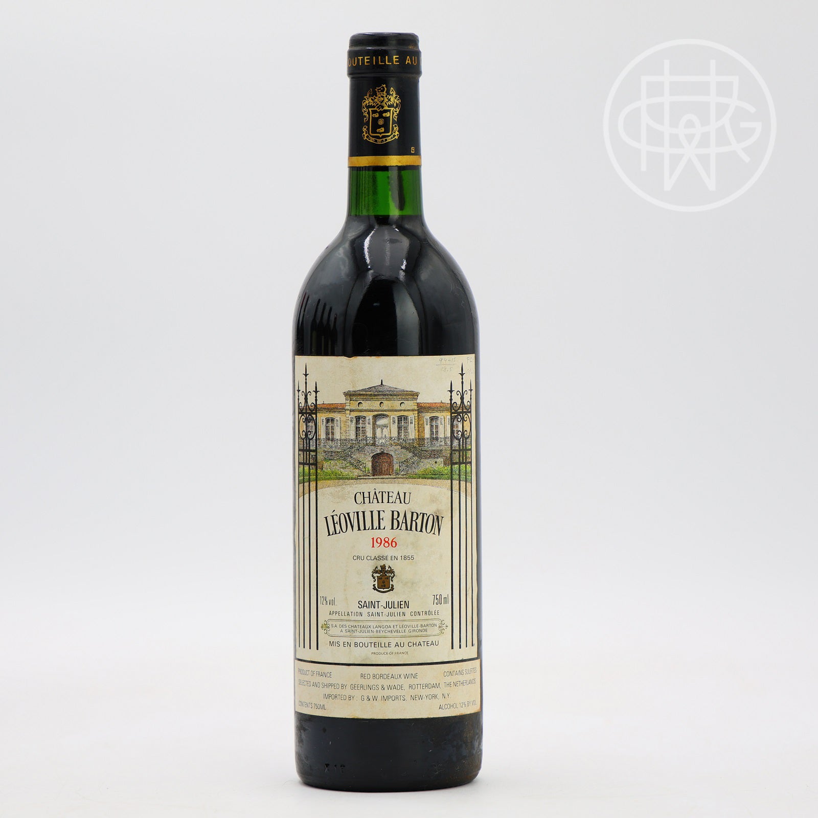Leoville Barton 1986 750mL (Soiled Label) – GRW Wine Collection