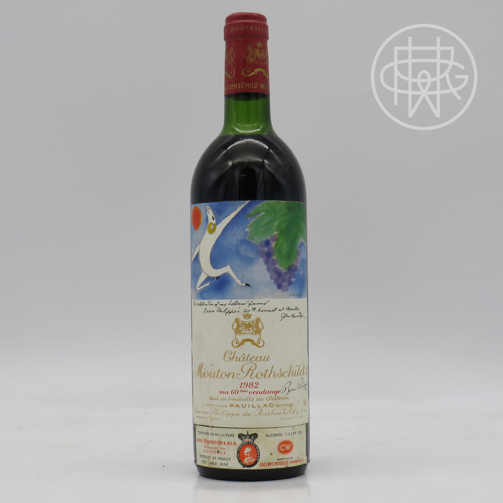 Mouton 1982 750mL (Top Shoulder,Soiled Label) – GRW Wine Collection